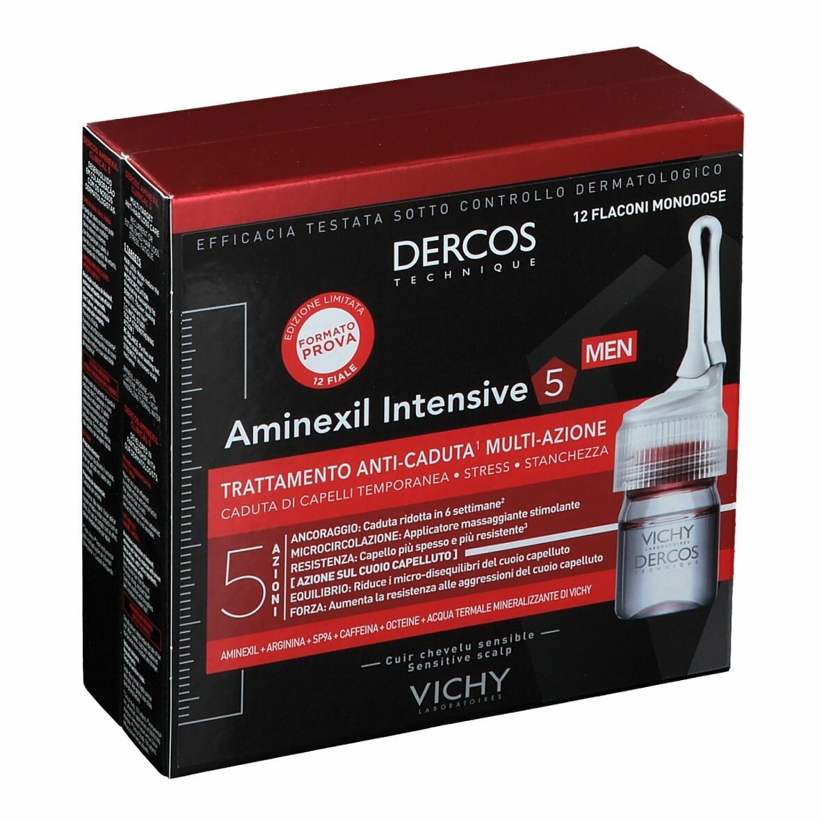 Vichy dercos aminexil intensive 5 uomo 12 fiale - Minorprezzo
